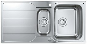 Grohe - Dřez K500 s automatickým odtokem, 100x50 cm, kartáčovaná nerez 31572SD1