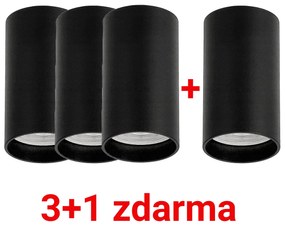BERGE LED svítidlo pro povrchovou montáž FIGU - černé 3+1 ZDARMA