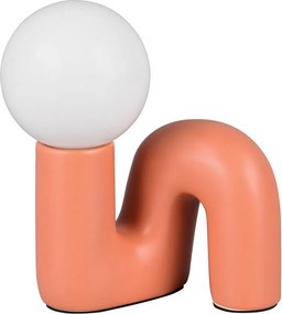 Oranžová keramická stolní lampa (výška 21,5 cm) Quinn – Reality