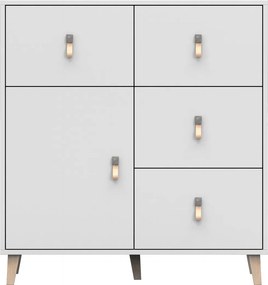 IDZ Komoda FIGO 4S1D 03, 90 cm Bílá