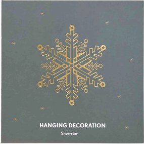 Závěsná dekorace Snowstar Gold Pluto Design