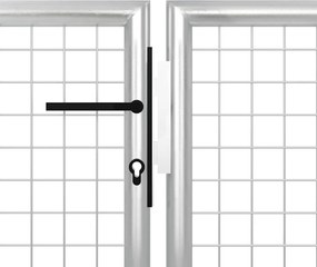 Zahradní plotová brána ocel 350 x 150 cm stříbrná 144343