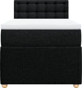 Box spring postel s matrací černá 80 x 200 cm textil 3287299