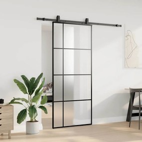 Posuvné dveře se sadou kování černé 90x205 cm ESG Glass 3375871