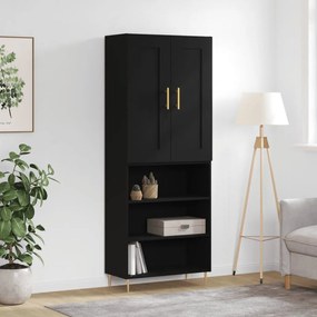 vidaXL Skříň highboard 69,5 x 34 x 180 cm kompozitní dřevo [3200061] Barva: Černá