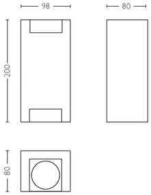 Philips 17339/48/PN - Venkovní nástěnné svítidlo MYGARDEN TROWEL 2xGU10/5W IP44
