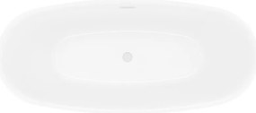 Mexen Luvo Slim volně stojící vana 170 x 75 cm, bílá, bílý přepad - 52801707500-20