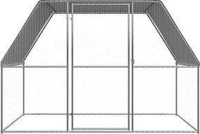 vidaXL Klec pro kuřata stříbrná a šedá 3 x 2 x 2 m pozinkovaná ocel [155889]