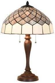 Stolní lampa Tiffany Krisoijn šedá v art deco stylu – 40x58 cm