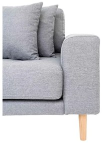 Designová sedačka s otomanem Ansley světle šedá - levá