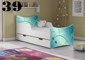 Plastiko Dětská postel se šuplíky Květiny - 39 - 140x70