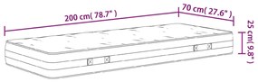 Taštičková pružinová matrace středně tvrdá 70 x 200 cm,  372857