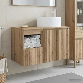 Sada koupelnového nábytku 2 ks Dub artisan Kompozitní dřevo 3404113