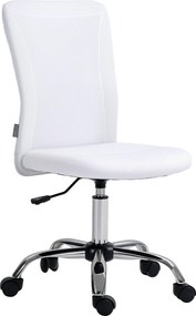 Vinsetto Ergonomická kancelářská židle s nastavitelnou výškou, manažerská židle, 360° otočná, bílá síťovina