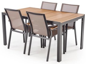Zahradní stůl Fierro 150 cm hnědý/černý