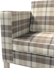 Potah na pohovku IKEA  Karlanda rozkládací, krátký barva béžová látka pletený vzor, vzorované