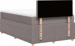 Box spring postel s matrací taupe 120x190 cm textil 3287413