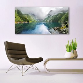 akrylový obraz Hora Jezero Krajina 120x60 cm