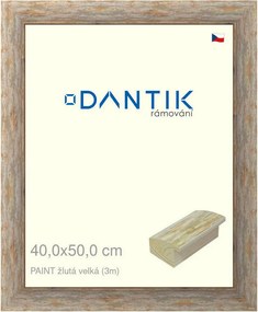 DANTIK rámeček 40x50 | PAINT žlutá velká (Sklo Čiré)