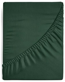 ELASTICKÉ JERSEY PROSTĚRADLO 200X220 CM, VÝŠKA 30 CM TMAVĚZELENÁ