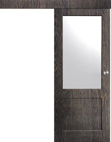 posuvné interiérové dveře na stěnu vasco doors LISBONA model 7 Průchozí rozměr: 70 x 197 cm, Orientace dveří: Levé dveře, Dekor: Dub kartáčovaný