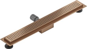 Mexen Flat, lineární podlahový žlab 50 cm, M08, měděná matná, 1C25050-15