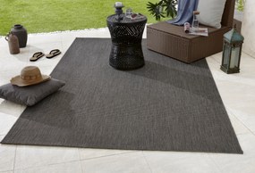 Hanse Home, Kusový koberec Meadow 102729 Anthracite – na ven i na doma, 200x290, šedá, chodba / předsíň