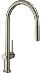 Hansgrohe Talis M54 Dřezová baterie, stojánková se sprškou, sBox, nerez 72801800