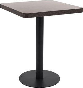 vidaXL Bistro stolek tmavě hnědý 60 x 60 cm MDF [286430] Barva: tmavě hnědá a černá