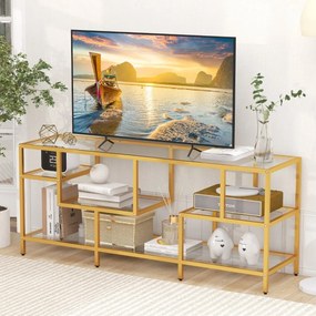Costway TV skříňka TV stolek pro televizory do 65 palců TV – 147 × 40 × 62 cm