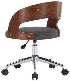Petromila Otočná kancelářská židle šedá ohýbané dřevo a textil