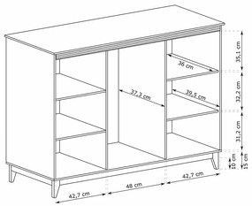 WINDSOR k | vitrína  W-7 | 141,5 cm | kašmír