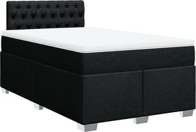 Box spring postel s matrací černá 120x190 cm textil 3285836