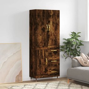 Skříň highboard kouřový dub 69,5 x 34 x 180 cm kompozitní dřevo,  3196000