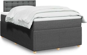 Box spring postel s matrací tmavě šedá 120x200 cm textil 3287438
