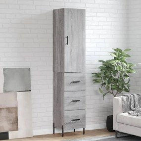 Skříň highboard šedá sonoma 34,5 x 34 x 180 cm kompozitní dřevo
