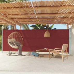 Zatahovací boční markýza 180 x 600 cm červená 317967