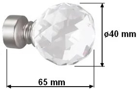 GARNÝŽE-HEBR Garnýž Koule crystal satina jednoduchá 400 cm