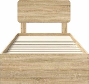 Rám postele se zásuvkou Sonoma dub 75 x 190 cm Kompozitní dřevo 3412438