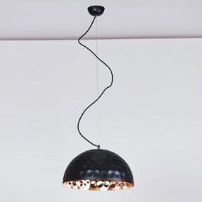 Designový lustr Jim černá/měděná