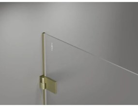 Mexen, Mexen Lunar-B levé otočné sprchové dveře 70 cm, transparentní, broušené zlaté - 832-070-000-55-00-L