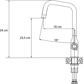 Černá matná/měděná kuchyňská dřezová baterie QUADRON NATALIE Q LINE