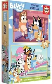 EDUCA Dřevěné puzzle Bluey / 2x25 dílků / od 3 let