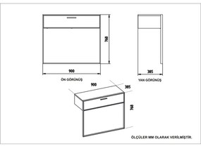 Konzolový nástěnný stolek POLKA 76,8x90 cm zlatá/černá