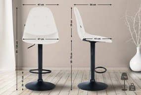 Barová židle Elmore umělá kůže B – bílá