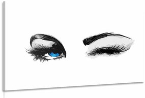 Obraz mrkající ženské oči - 120x80 cm