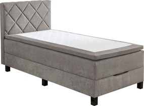 XXXLutz POSTEL BOXSPRING, 100/200 cm, šedá Carryhome - Postele s úložným prostorem - 002157037001
