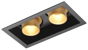 Nastavitelné dvojité svítidlo do stropních podhledů Sneak Trim 2.0 Barva vnější / barva vnitřní: Černá / Zlatá, Stmívání: Stmívatelné DALI, Teplota…