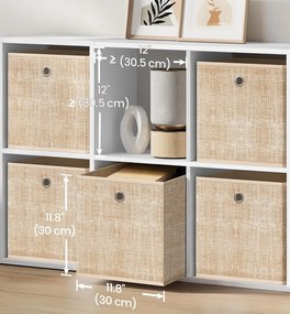 Sada 6 ks skládacích úložných boxů Teria béžová