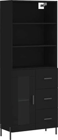 Skříň highboard černá 69,5 x 34 x 180 cm kompozitní dřevo 3189518